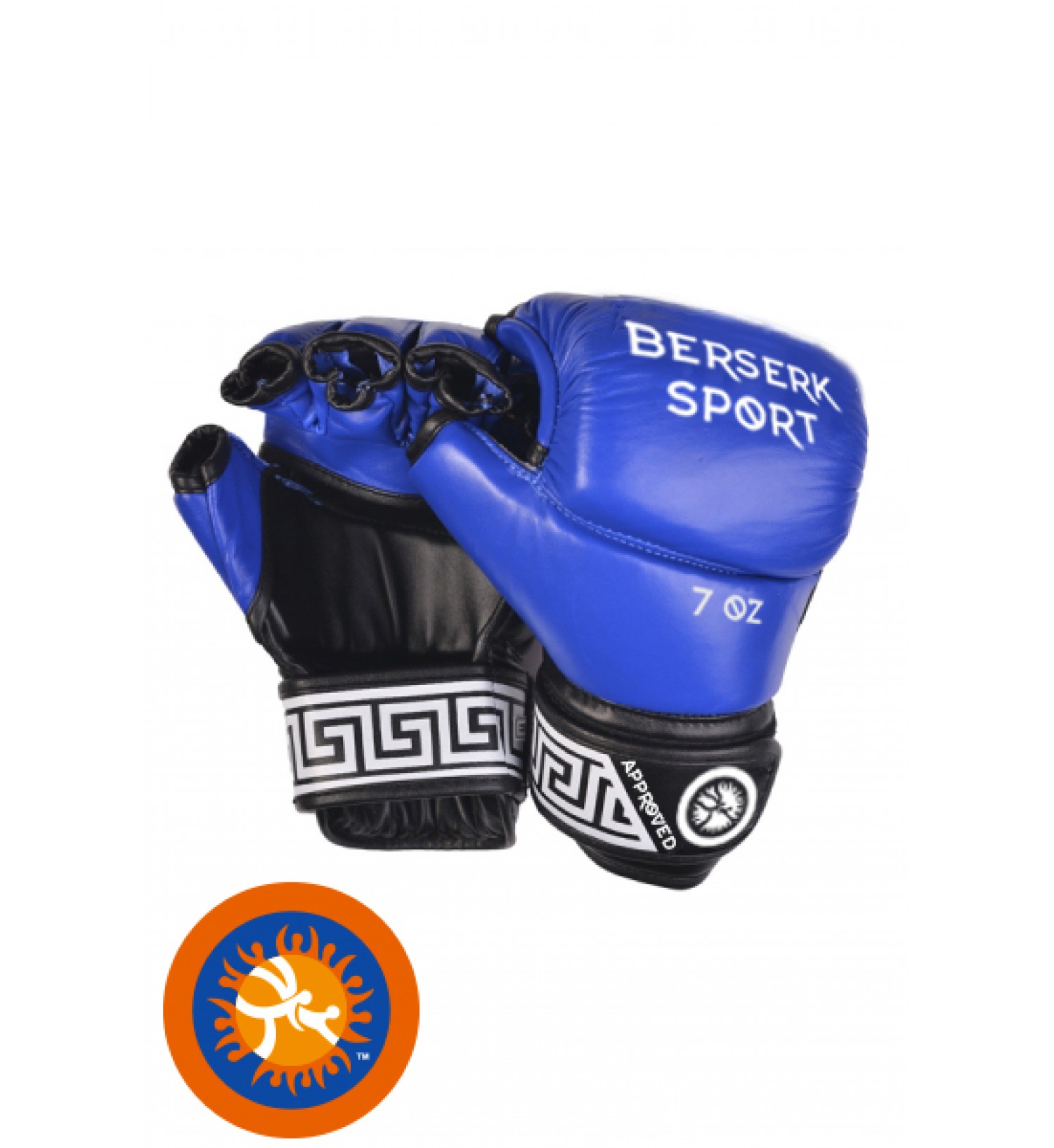 Перчатки Berserk Full for Pankration approved UWW 7 oz blue (вініл)